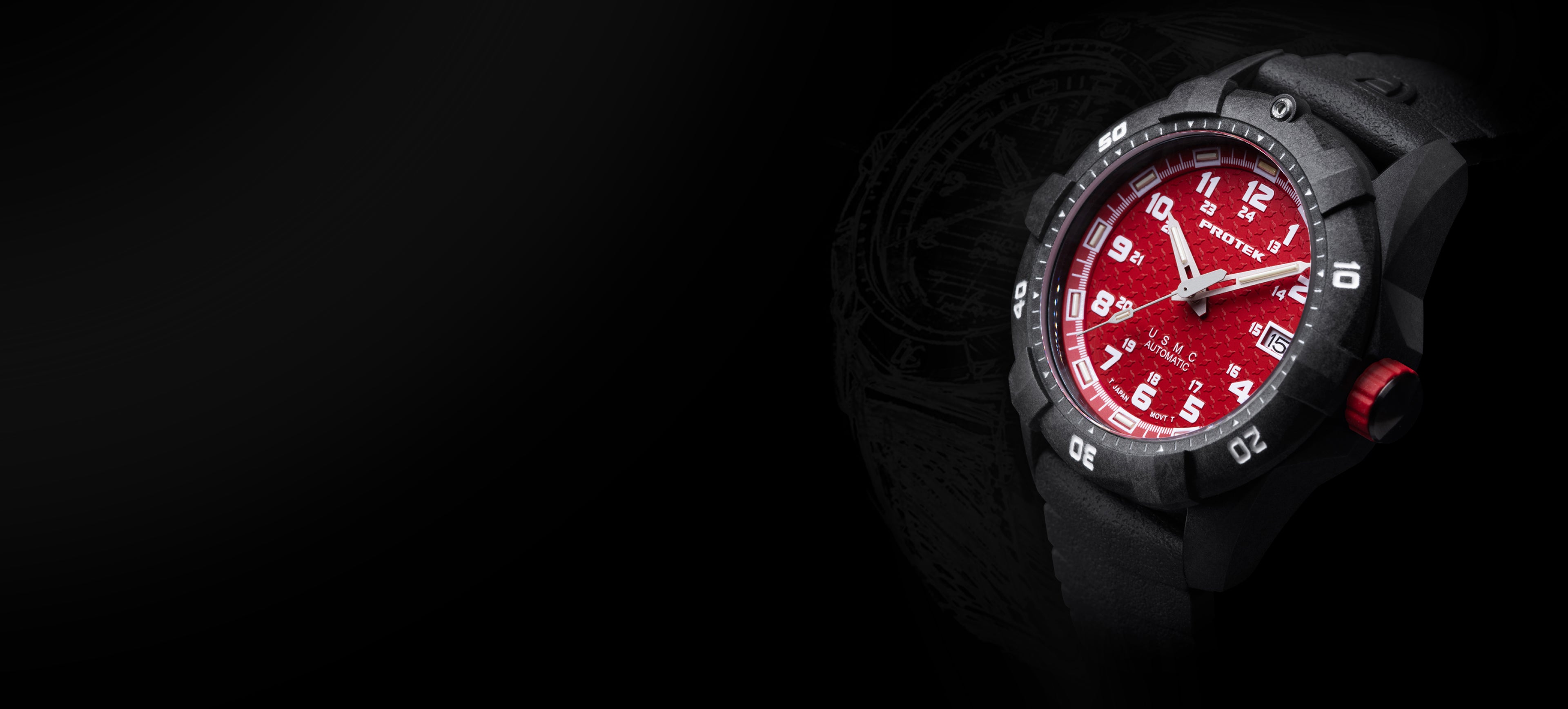 ProTek USMC 1200 Dive Watch – Automatic Carbon Power