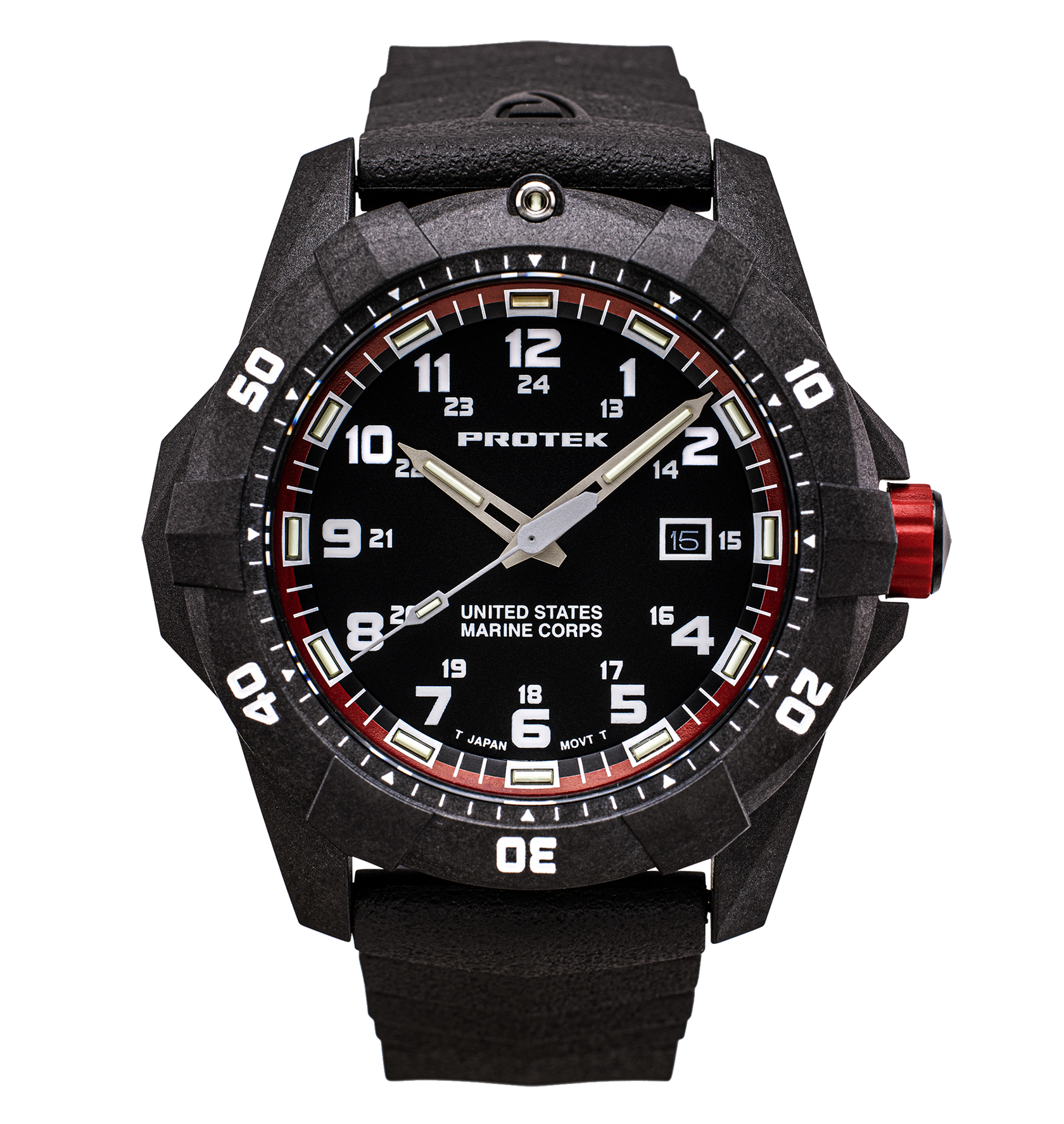 ProTek USMC 1012 Dive Watch – 300M Carbon Tactical Power